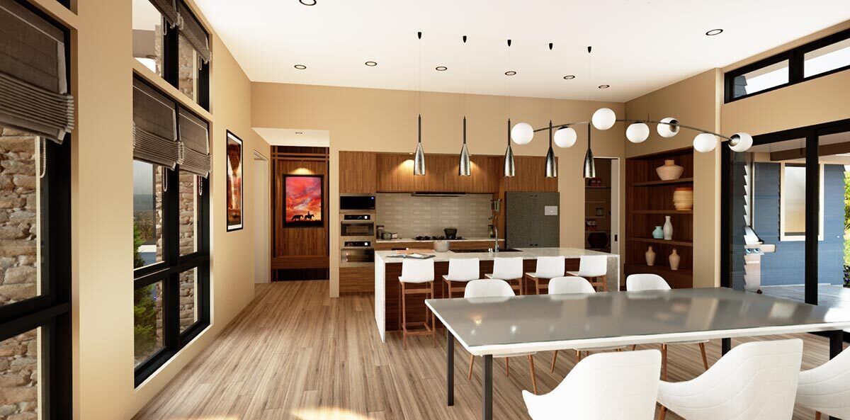 One-Story Modern Prairie-Style Home Plan with Home Office - 69199AM ...