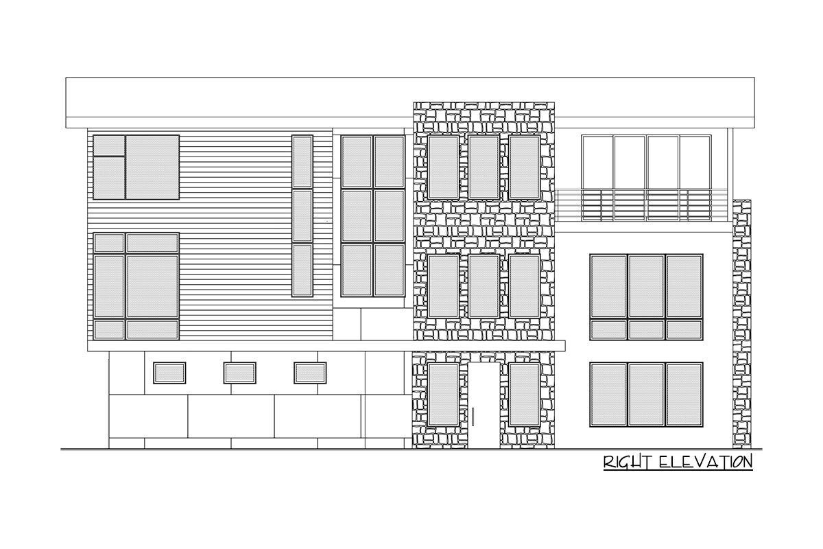 3-Story Modern House Plan with Prep Kitchen and Bedrooms on Every Floor ...