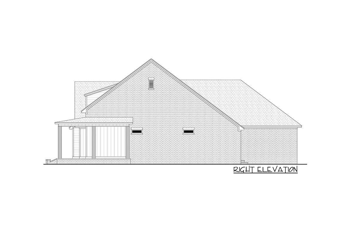 Modern Farmhouse Plan with L-Shaped Front Porch and Master Suite ...