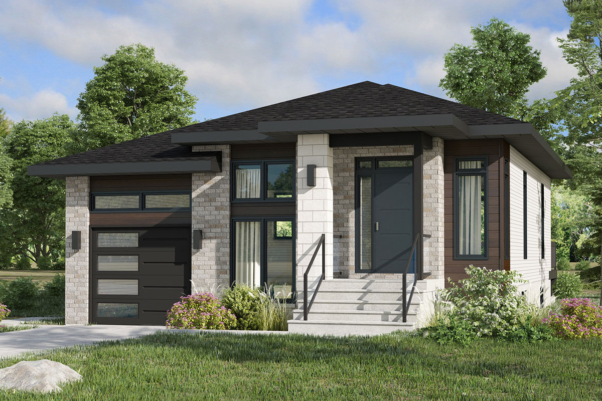 Modern Prairie Cottage with 1027 Sq Ft of Living Space - 80265PM ...