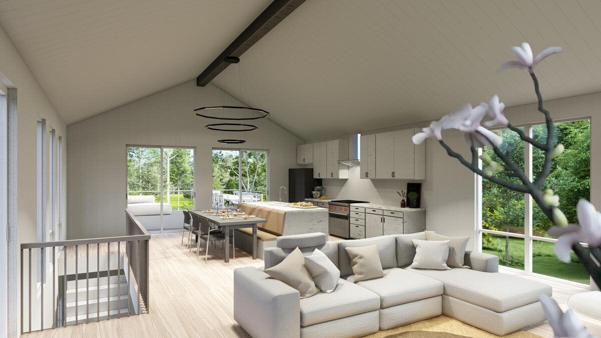 3 Bed Contemporary Cabin with Open Concept Second Floor and Outdoor ...