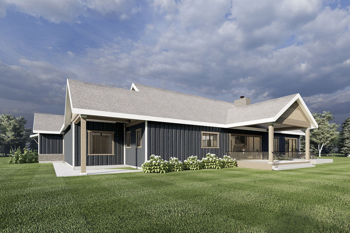 2640 Square Foot Traditional-Style Rambler with 2-Story Great Room and ...