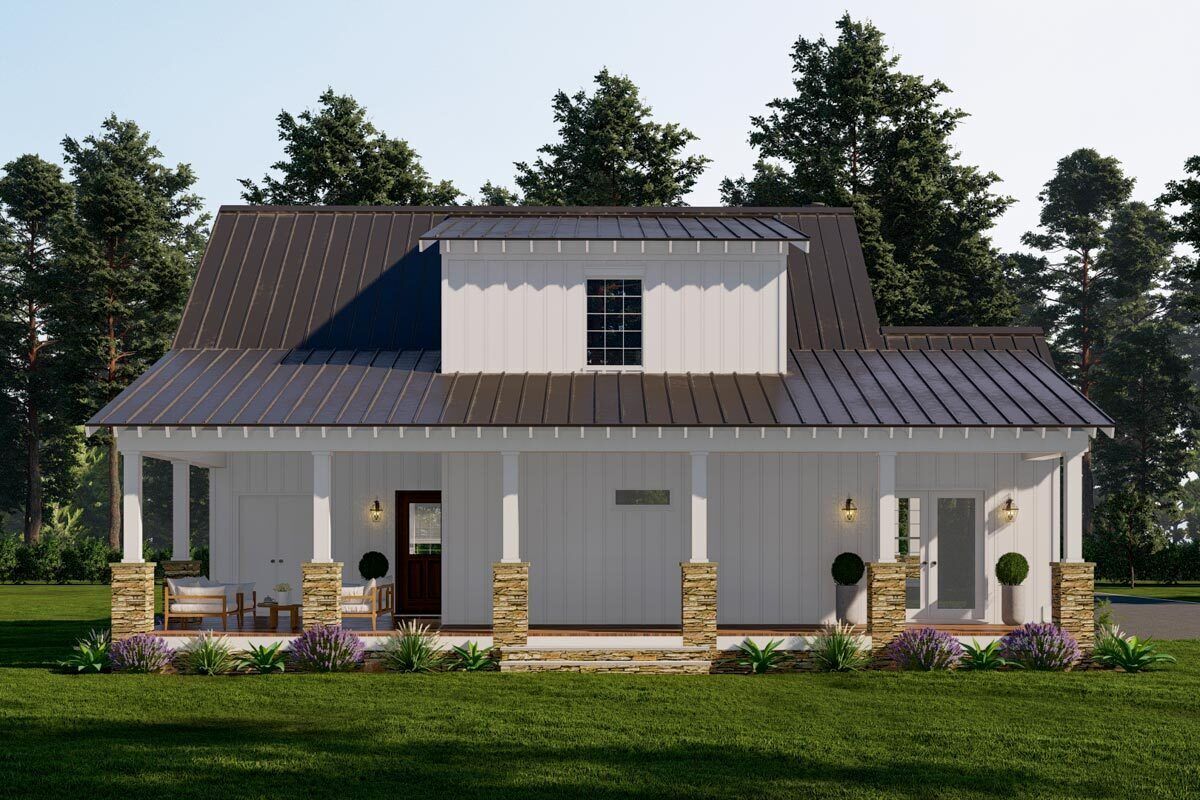 1500 Square Foot 2-Bed Cottage with Optional Third Bedroom - 70791MK ...