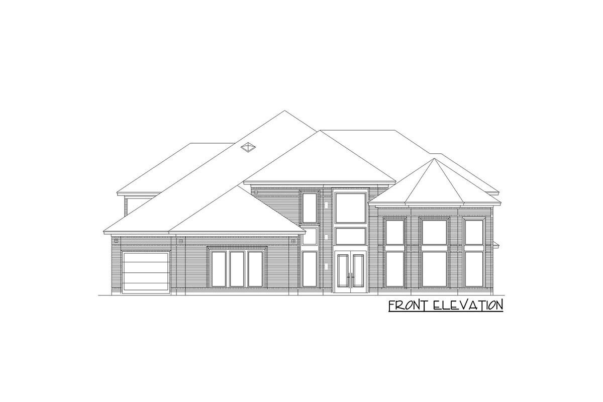 4 Bed Contemporary House Plan Under 5,000 Square Feet with Wet Bar ...