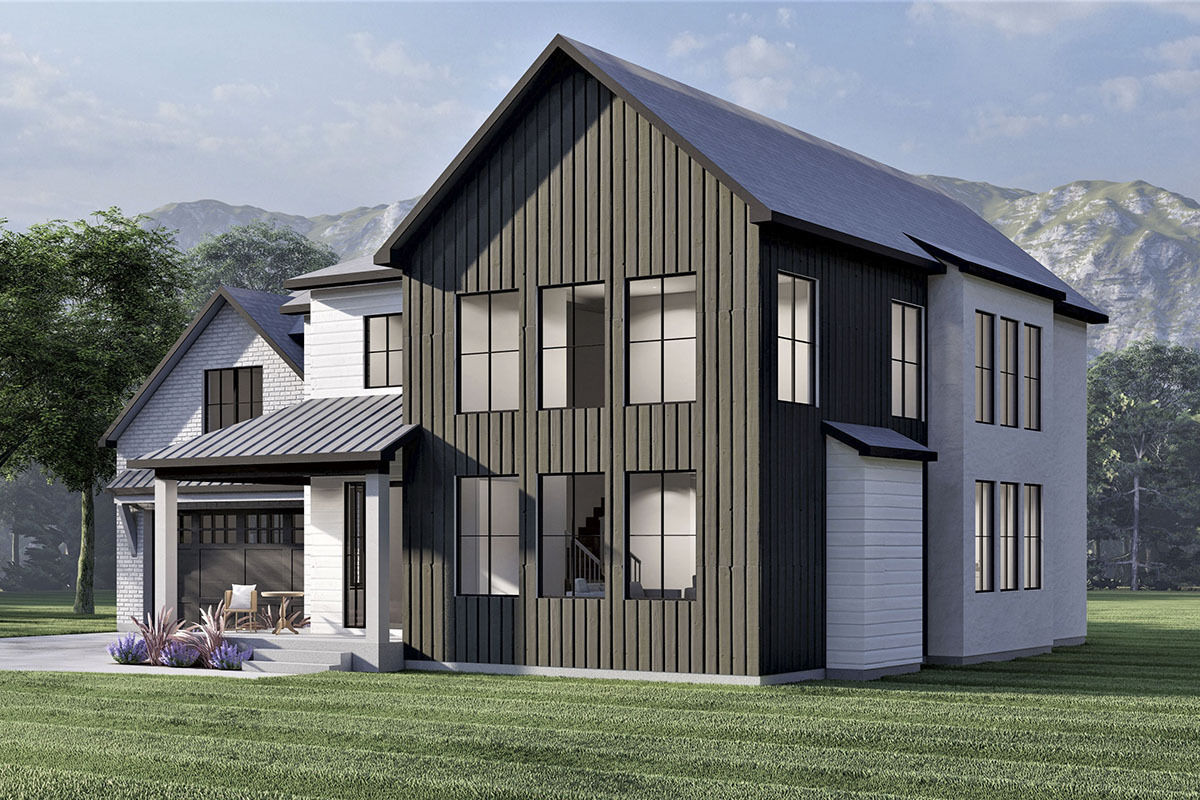 Transitional Farmhouse Plan 3200 Square Feet of Living Space ...