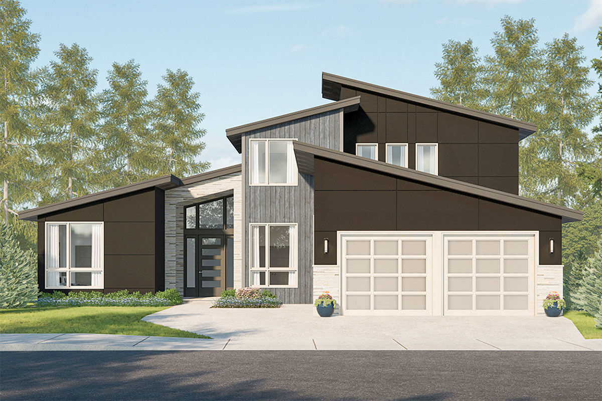 3000 Square Foot 4-Bed Modern Home Plan with In-Law Casita - 72361DA ...