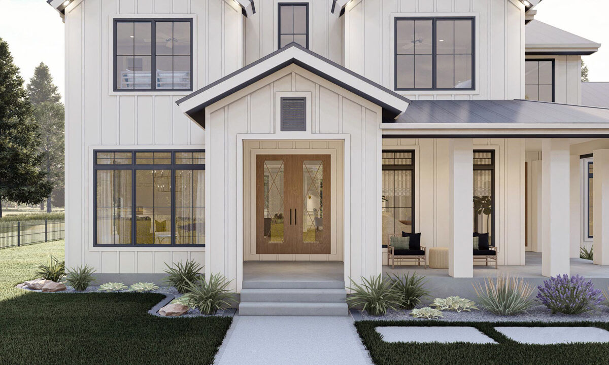 3-Gabled 3000 Square Foot 4-Bed Transitional Farmhouse Plan - 623151DJ ...