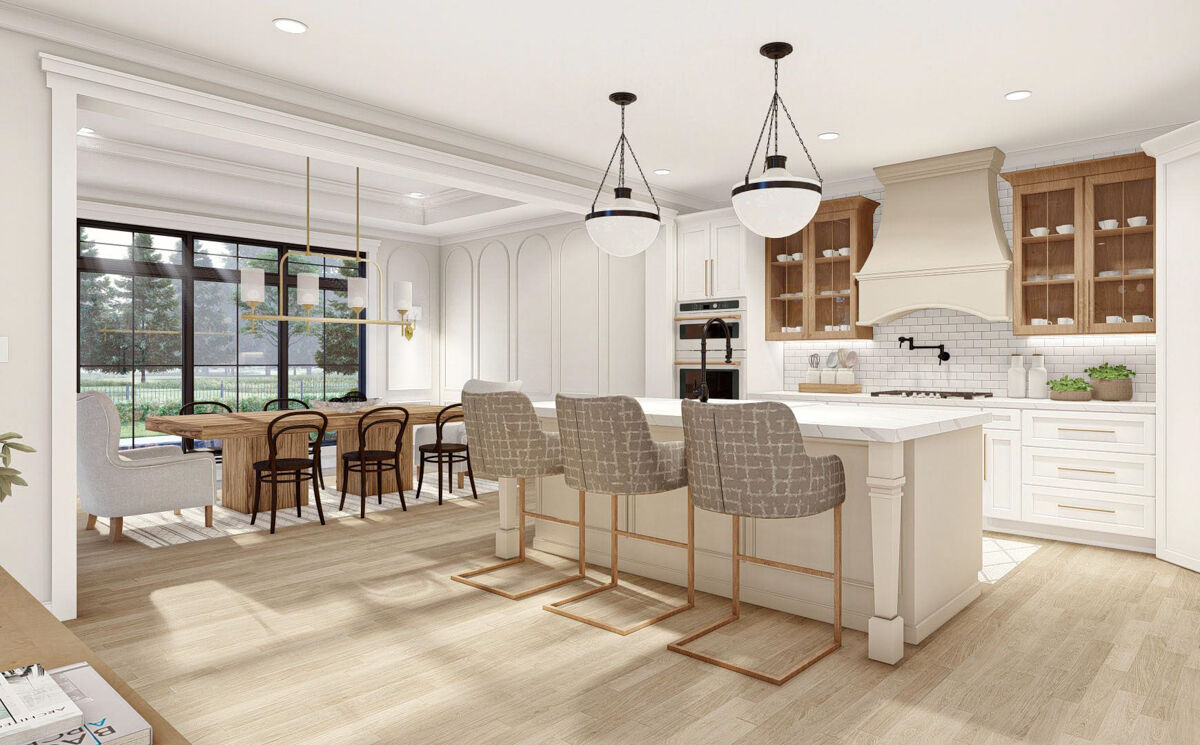 3-Gabled 3000 Square Foot 4-Bed Transitional Farmhouse Plan - 623151DJ ...