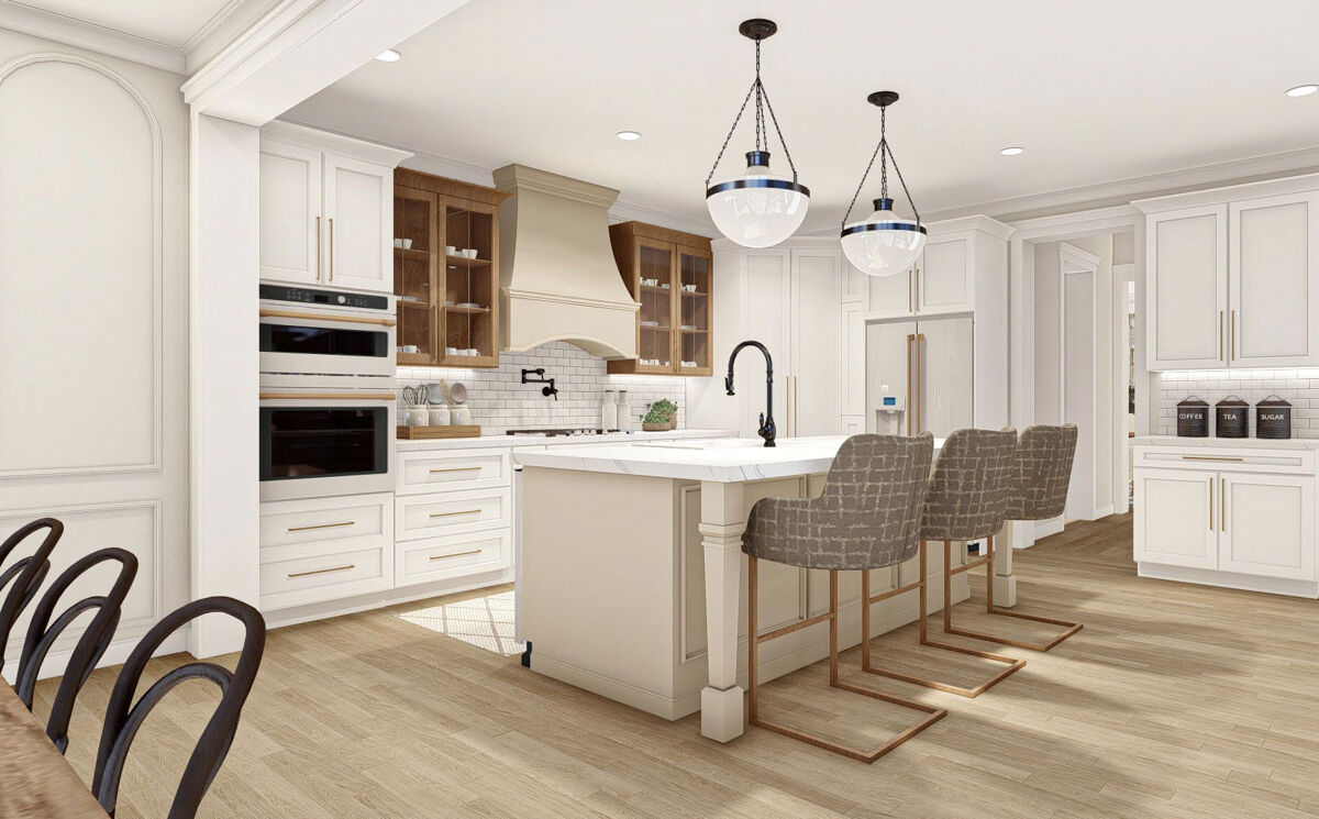3-Gabled 3000 Square Foot 4-Bed Transitional Farmhouse Plan - 623151DJ ...