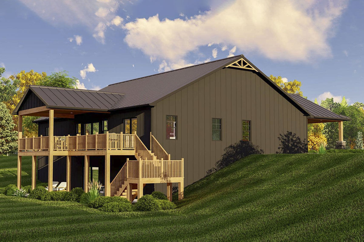 Rustic Country Home Plan with Optional Lower Level - 135194GRA ...