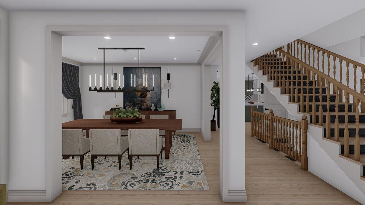 Exclusive Transitional Two-story Home Plan with Main-level Owner's ...