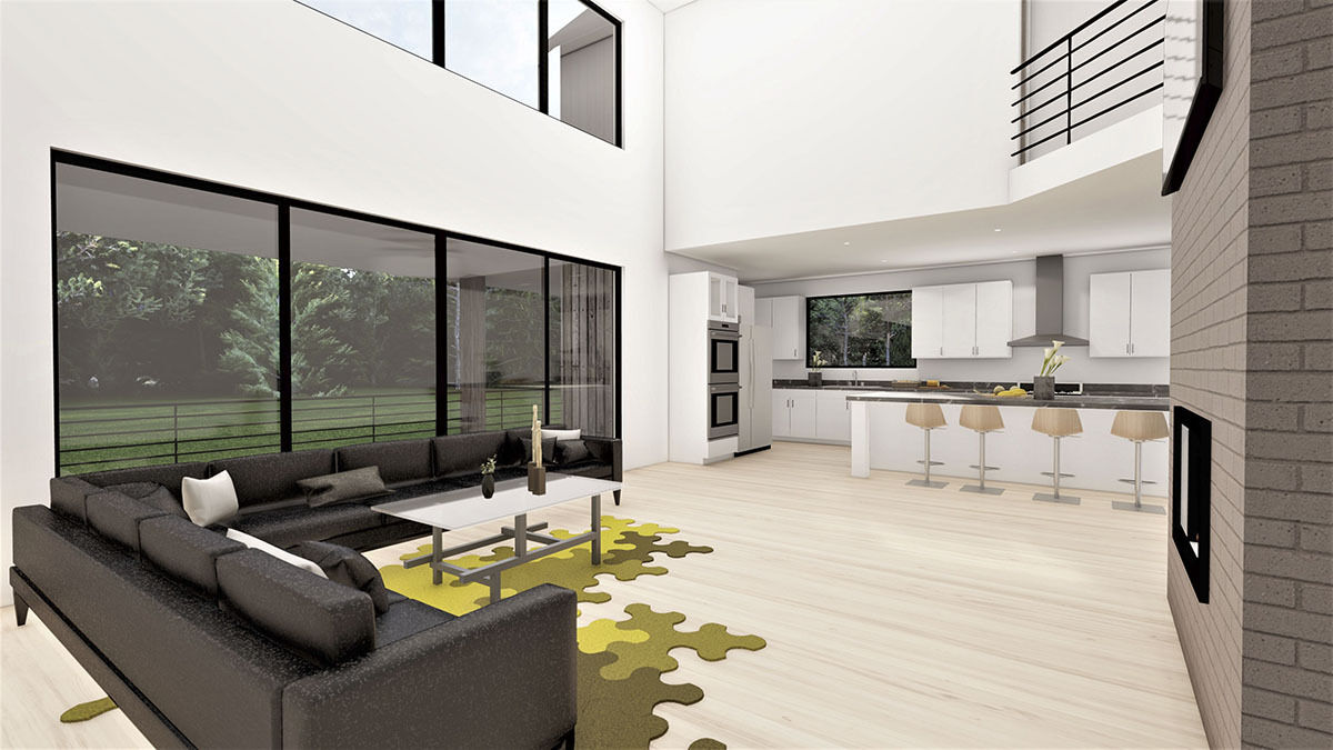 2-Story Transitional Farmhouse Plan with Trampoline Room in the ...