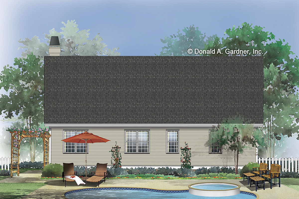 3-Bed House Plan Under 1300 Square Feet with 2-Car Garage - 444366GDN ...