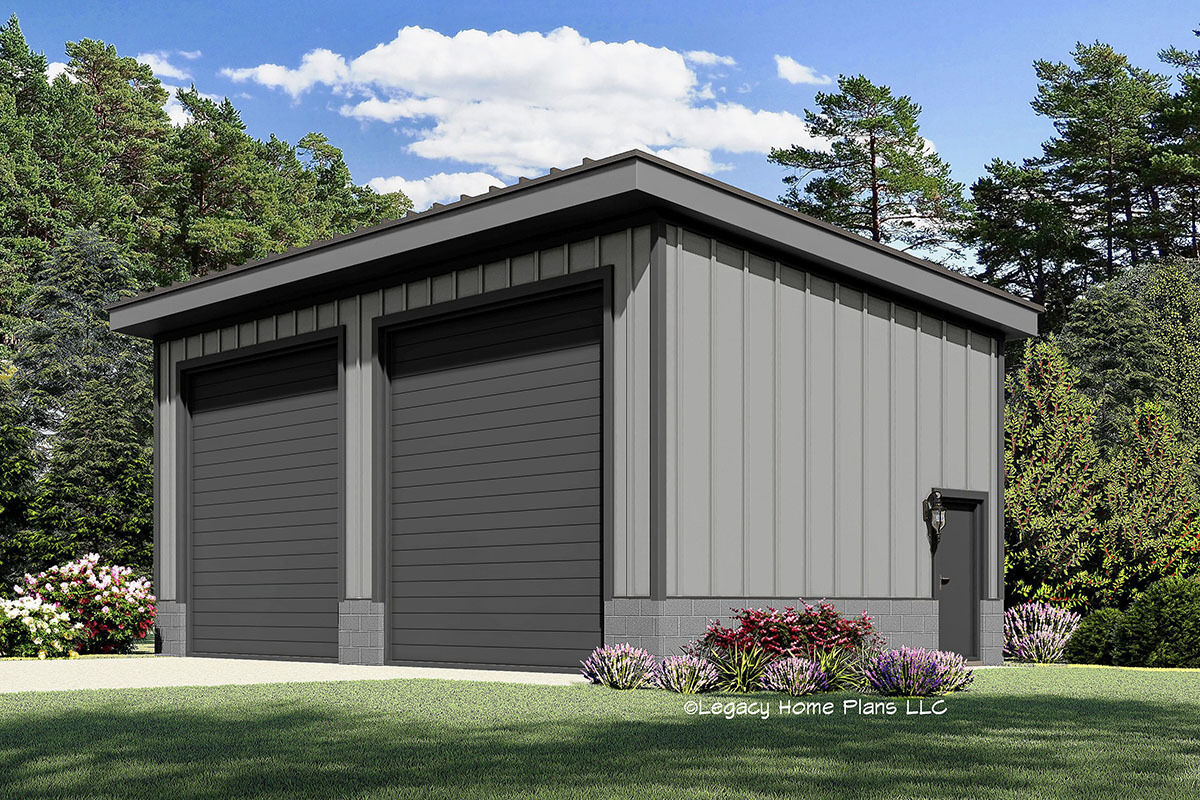 2-Car Modern Garage Ideal for Taller Vehicles - 680045VR ...