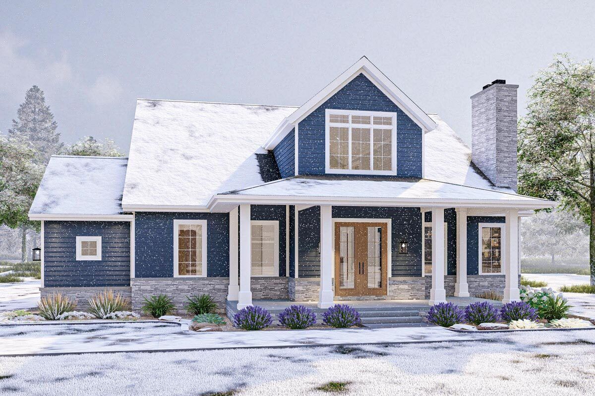 2800 Square Foot Farmhouse Cottage House Plan with 2-Story Foyer ...
