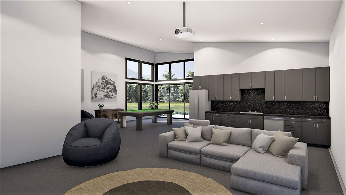 Modern 3-Car Detached Garage with Hangout Space - 490099NAH ...