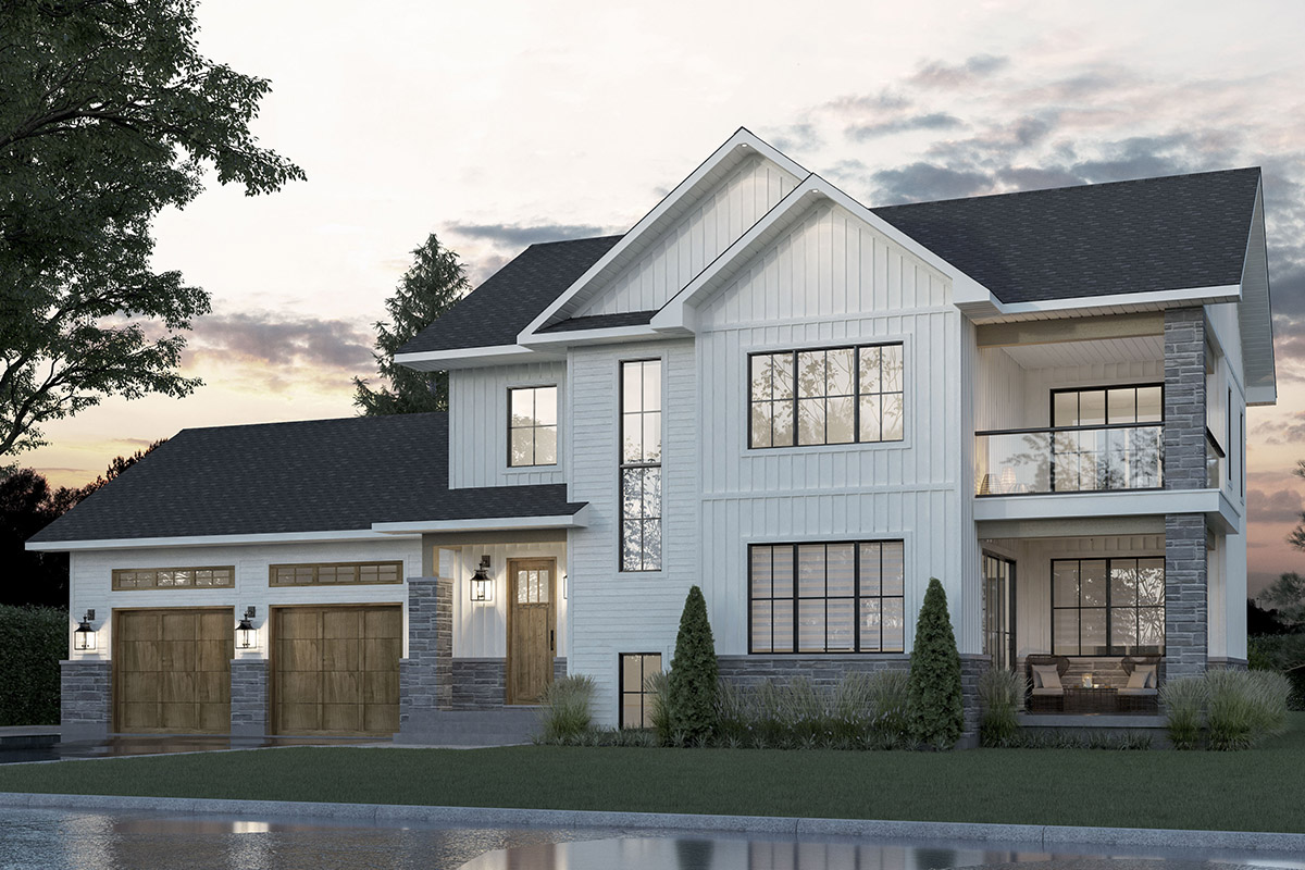 Plan 22655DR: Contemporary New American House Plan with Loaded Finished ...