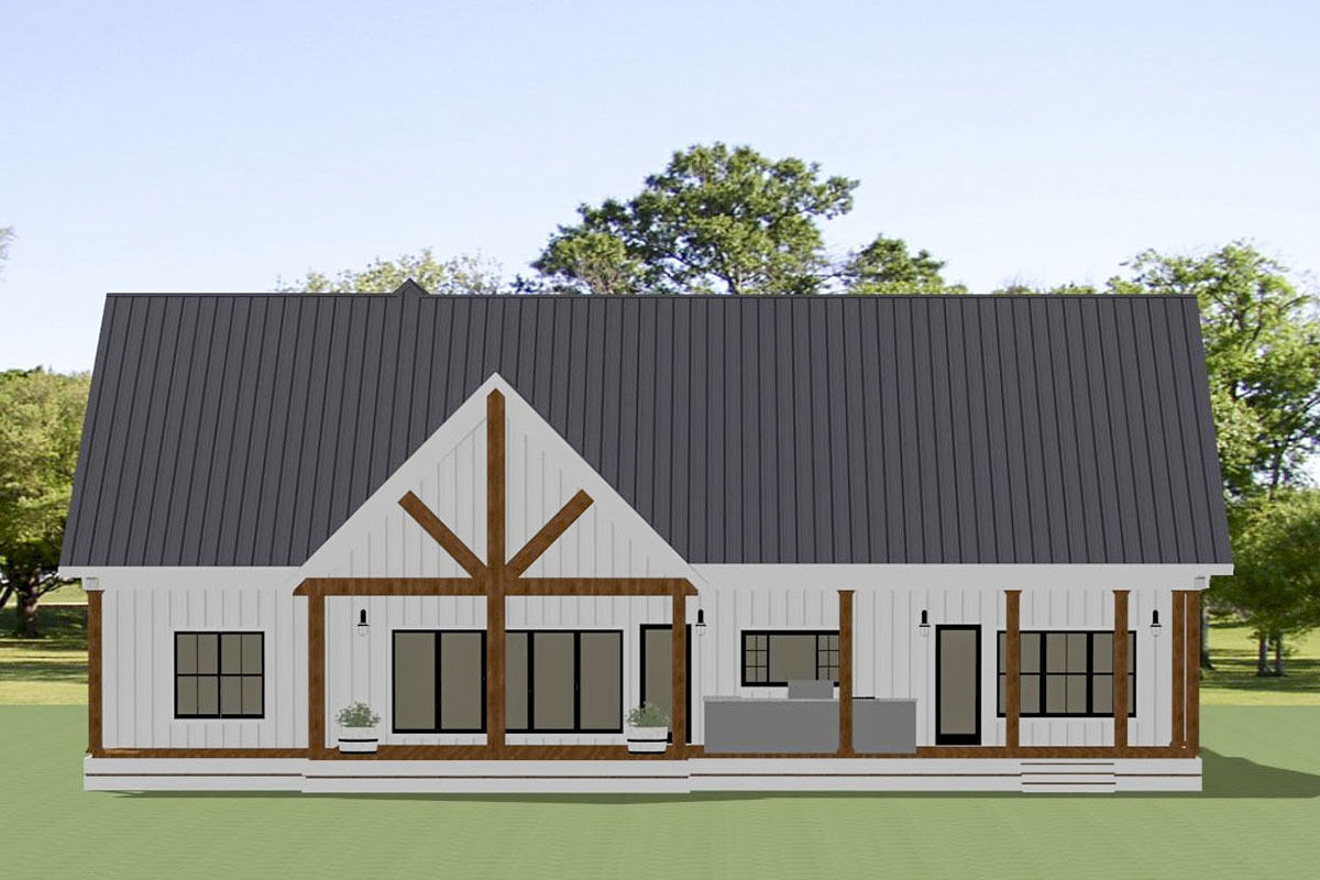3200 Square Foot Country Craftsman Home Plan with Vaulted Family Room ...