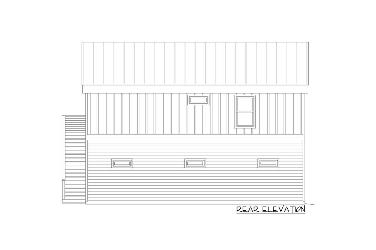 1330 Square Foot 2-Bed Modern House Plan Set Above a 3-Car Garage ...