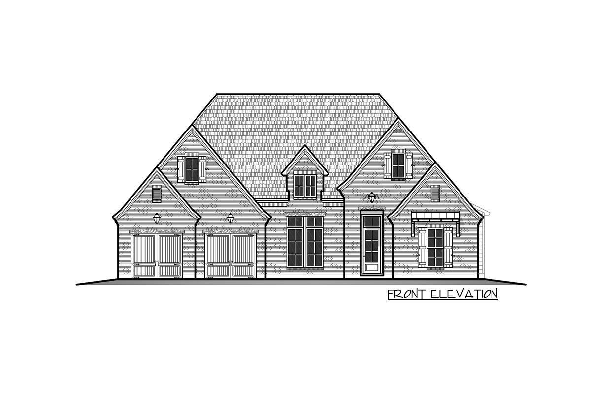 One-level French Country House Plan with Split-bed Layout - 860075MCD ...