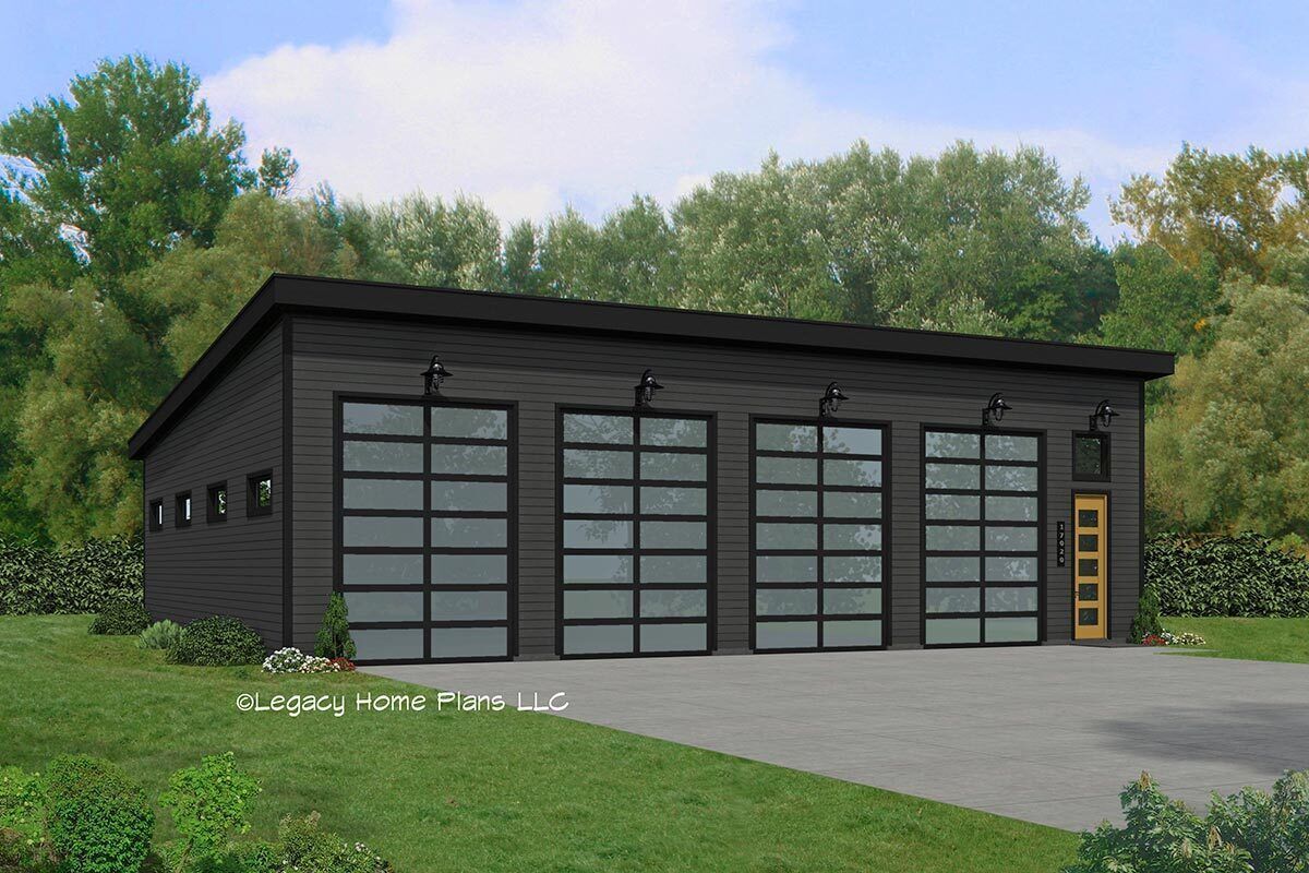 6-Car RV-Friendly Garage with Office - 680095VR | Architectural Designs ...