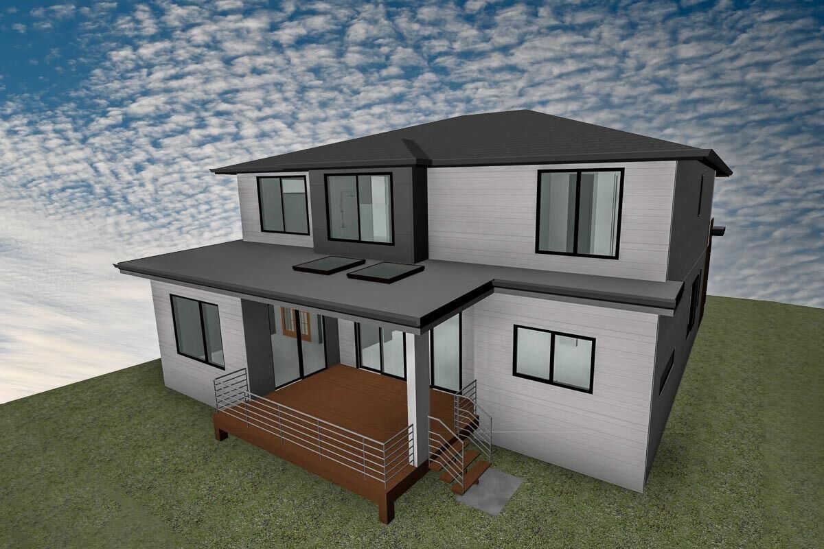 Mid Century Modern Home Plan with Bonus Room - 666190RAF ...