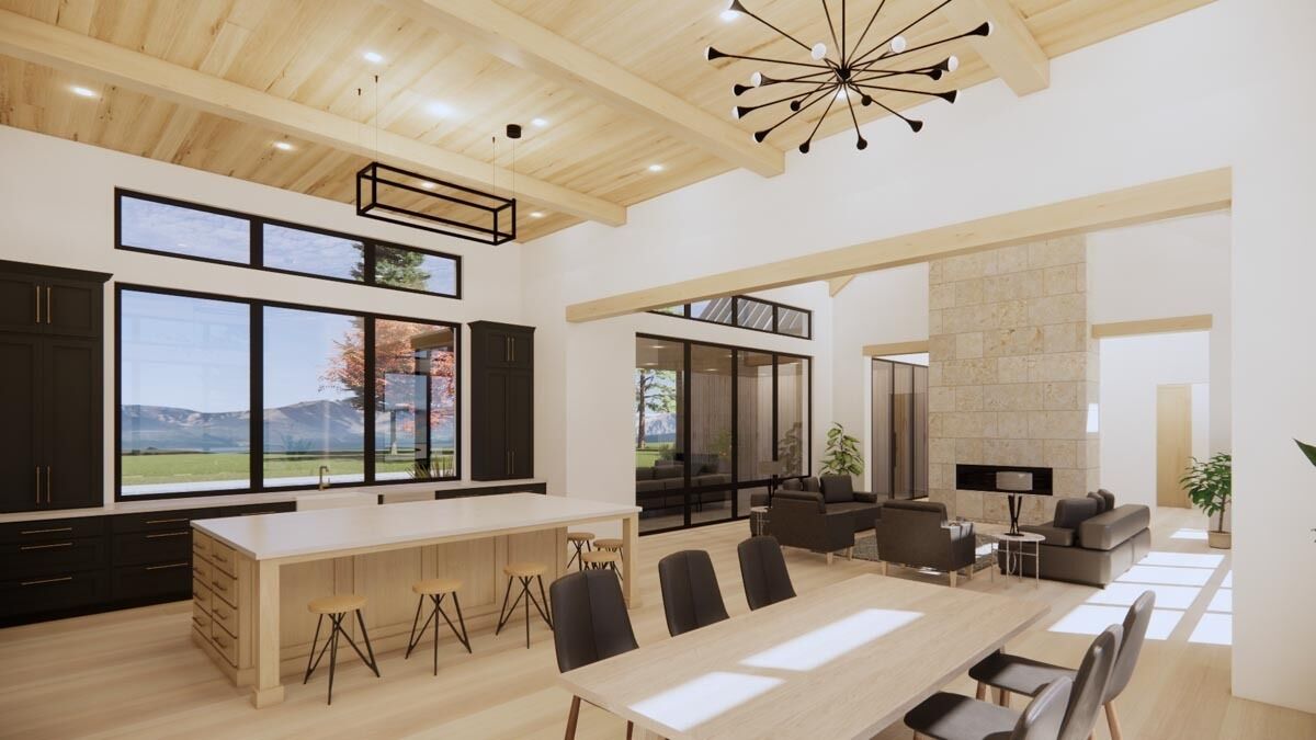 Contemporary Hill Country Home Plan with Open Concept Layout ...