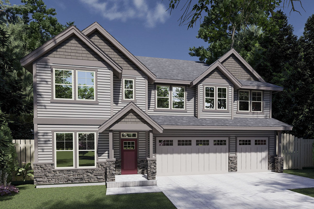 Traditional Home Plan Under 3300 Square Feet with Flex Room - 28077J ...