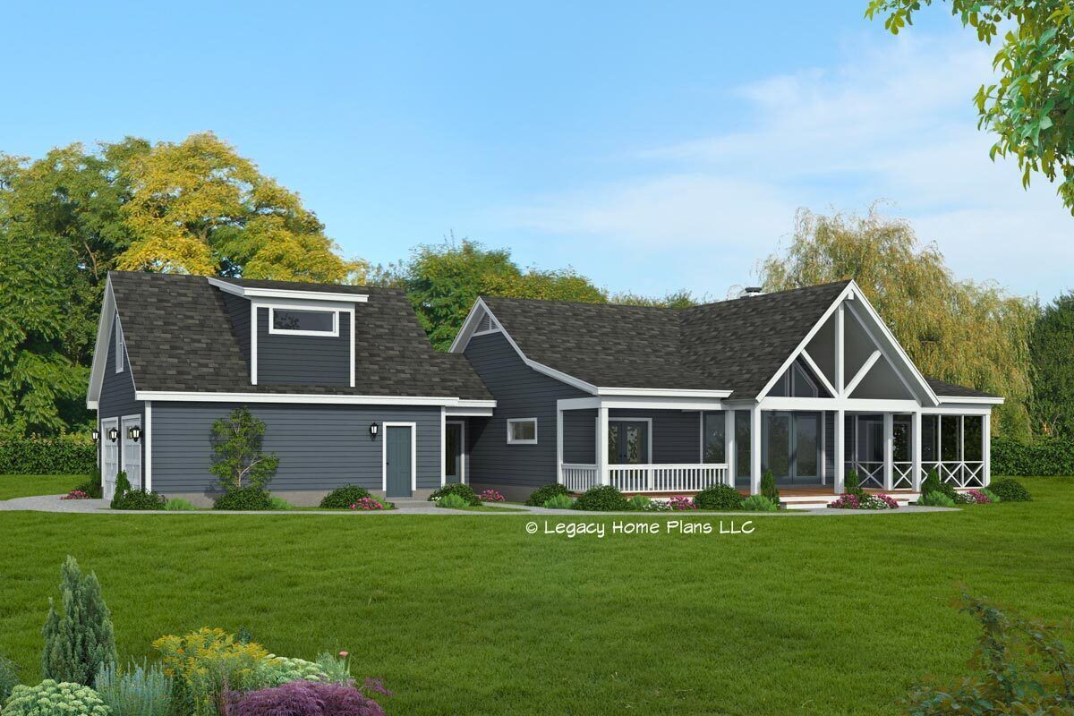 1762 Square Foot One-Story Country Home Plan with Expansion Above ...