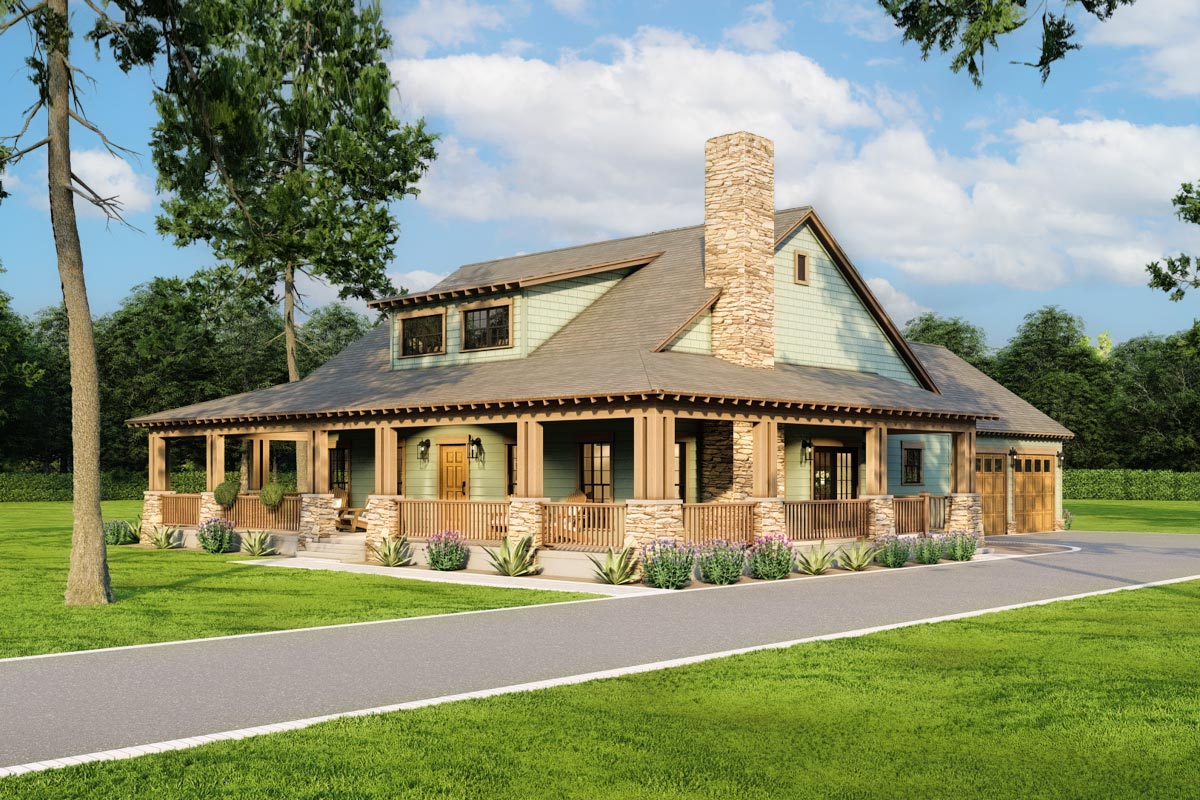 Plan 70845MK: Rustic and Expandable 1805 Square Foot Country House Plan ...