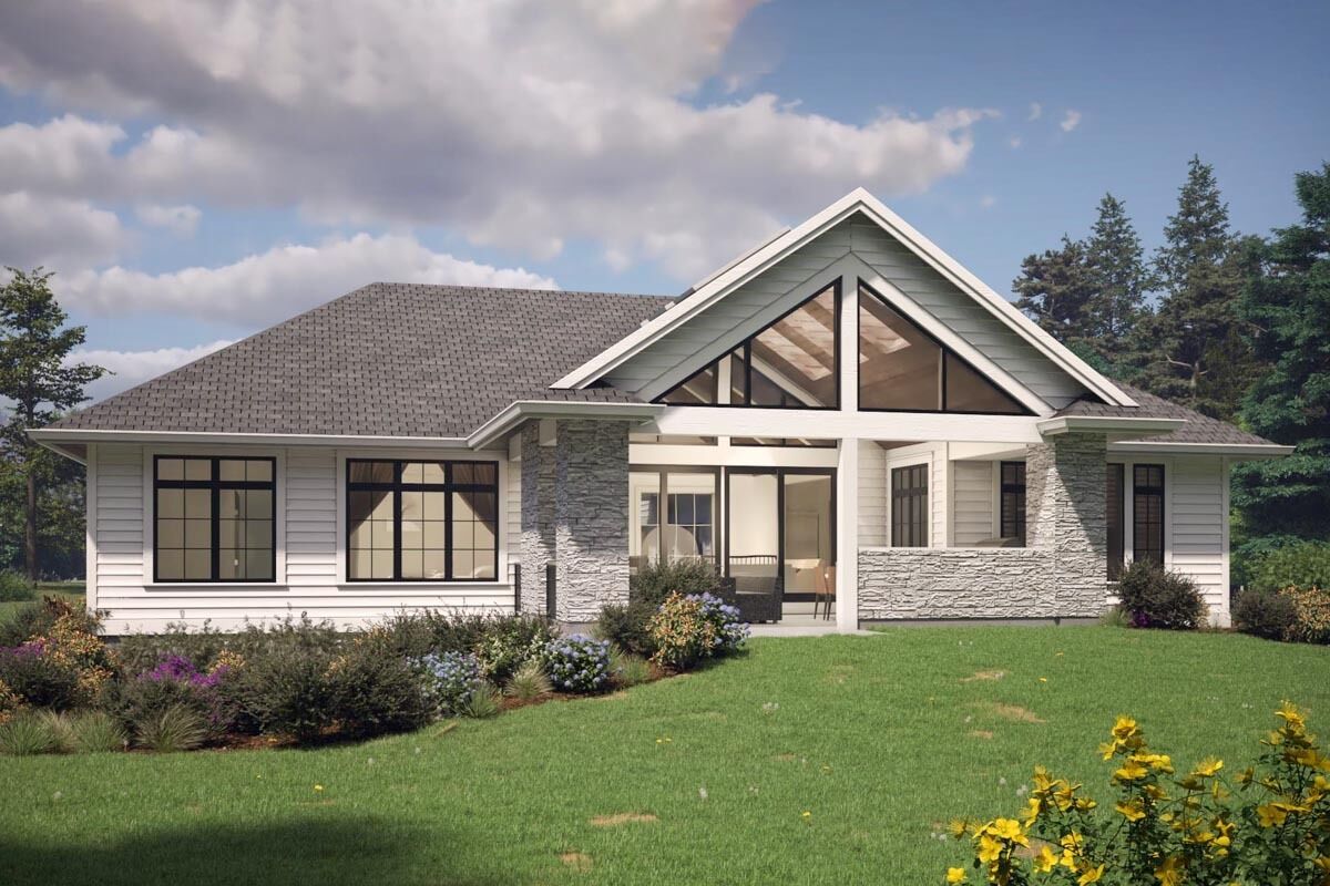 Contemporary Craftsman Plan with Optional Lower Level - 770506JME ...