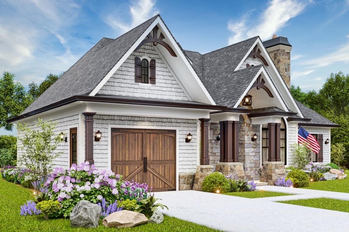 Rustic Mountain Cottage Under 1200 Square Feet with Split Bedroom ...
