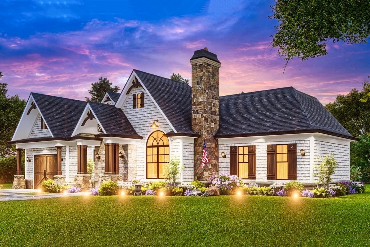 Rustic Mountain Cottage Under 1200 Square Feet with Split Bedroom ...