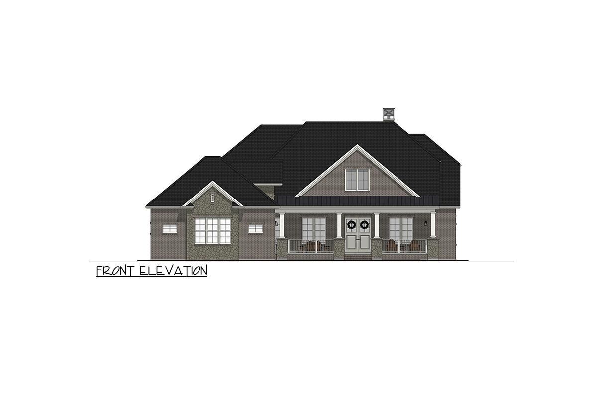 Traditional Lake House Plan with Screened Deck and Option to Finish ...