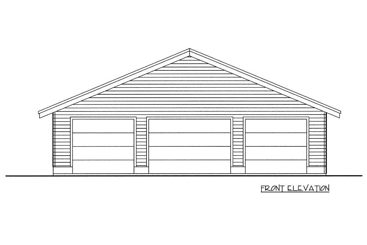 3-Car Detached Garage Plan - 35190GH | Architectural Designs - House Plans