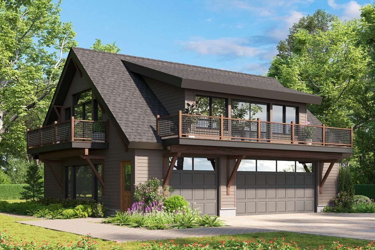 Detached Craftsman Garage with 1,176 Square Feet of Studio Space Above ...