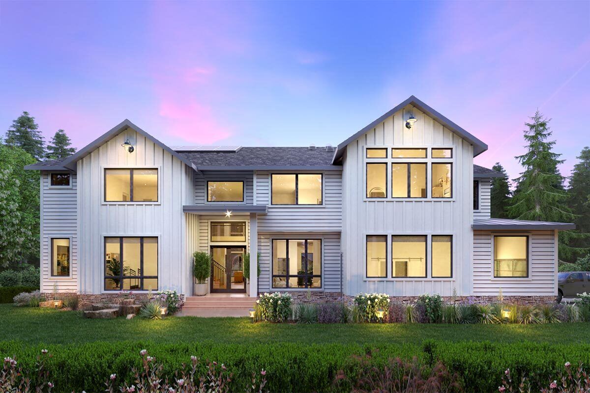 Transitional 2-Story House Plan with Over 6,200 Square Feet of Living ...