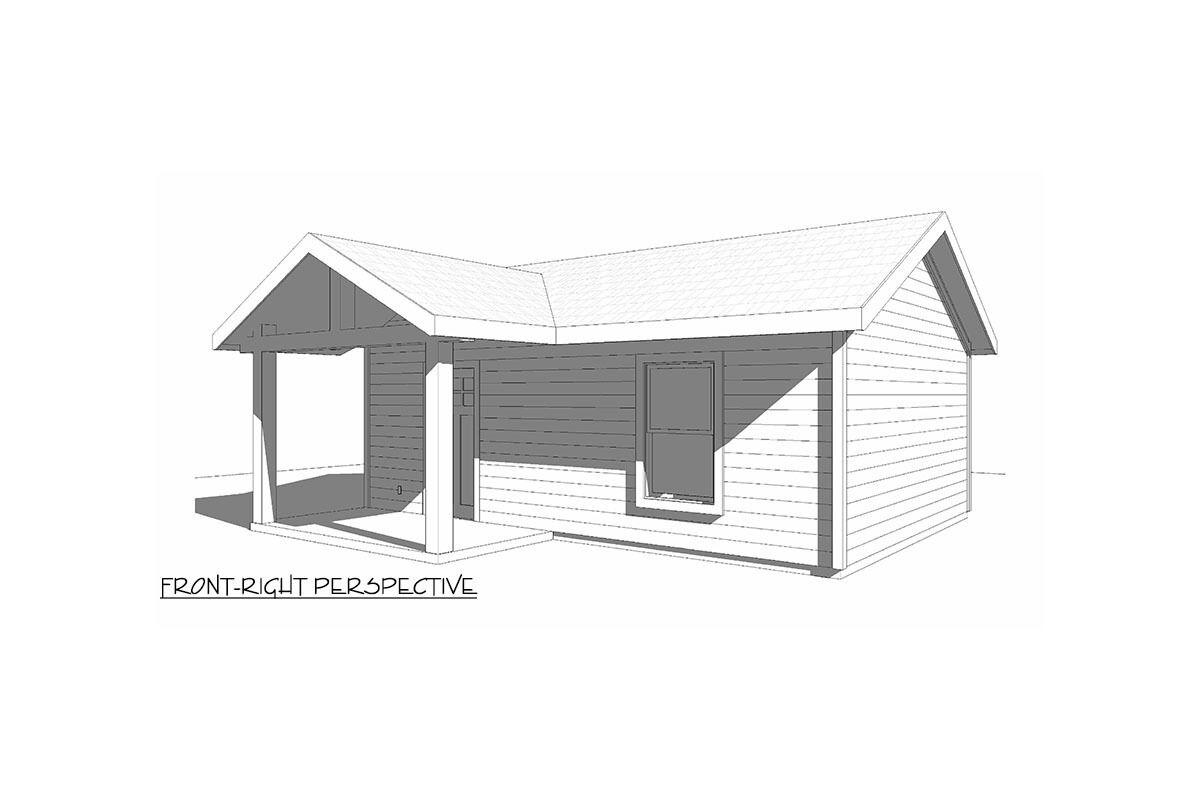 384 Square Foot ADU with Covered Front Porch - 910091WHD ...