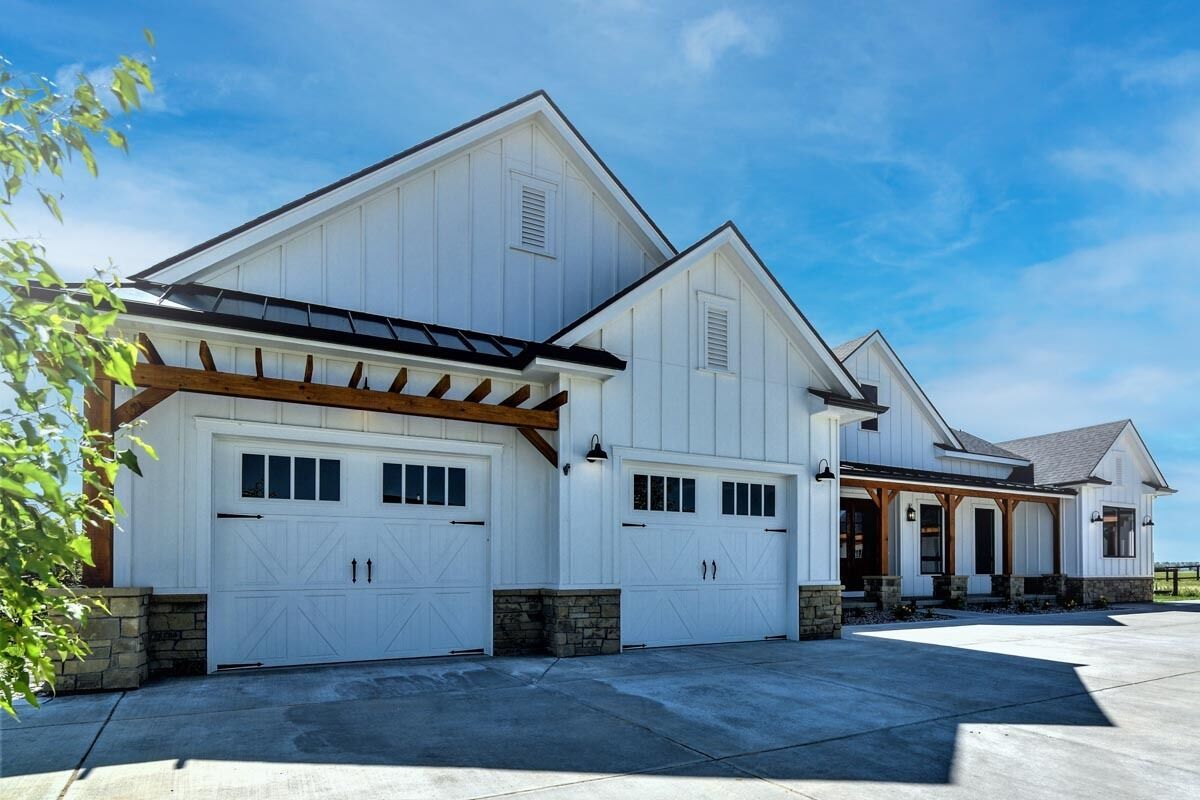 New American Farmhouse Plan with Finished Basement - 703004TYL ...