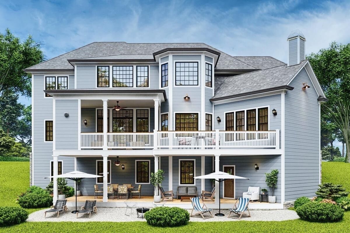 2-Story Southern Traditional House Plan with Keeping Room and Spacious ...