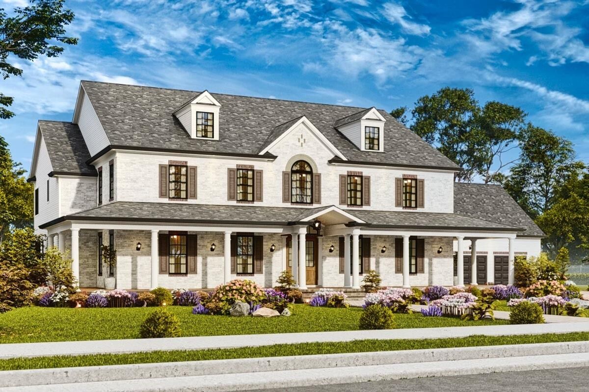 6 Bed Traditional Country Home Plan with Formal Dining Room - 25816GE ...