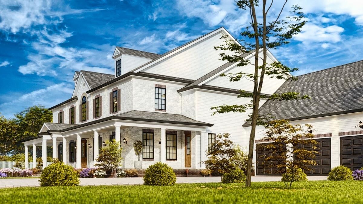 6 Bed Traditional Country Home Plan with Formal Dining Room - 25816GE ...