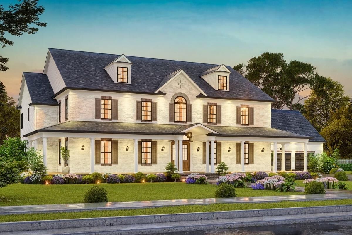 6 Bed Traditional Country Home Plan with Formal Dining Room - 25816GE ...