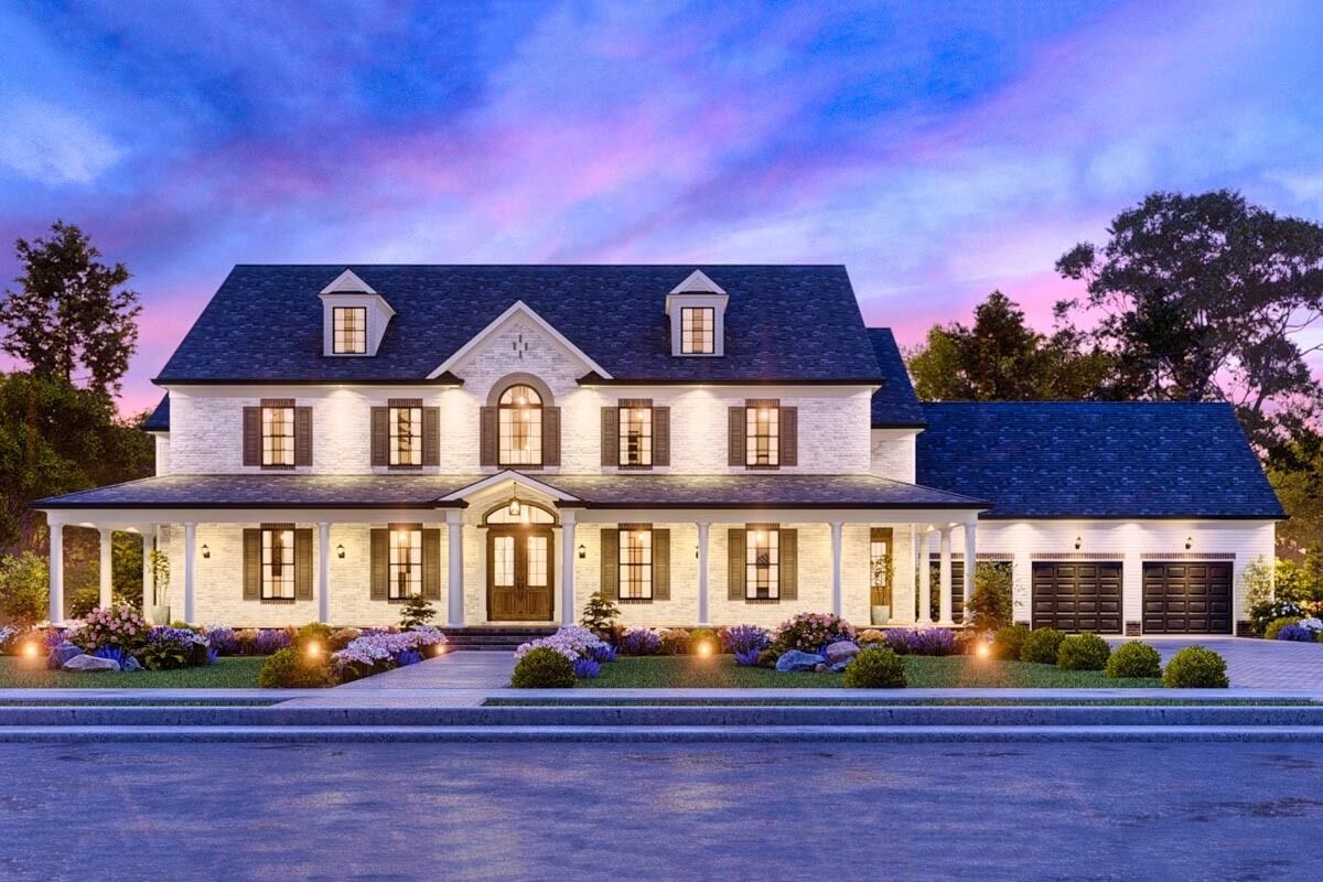 6 Bed Traditional Country Home Plan with Formal Dining Room - 25816GE ...