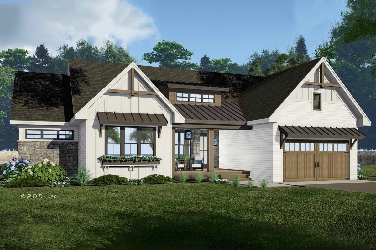 2030 Square Foot New American Farmhouse Plan with 4 Bedrooms - 14777RK ...