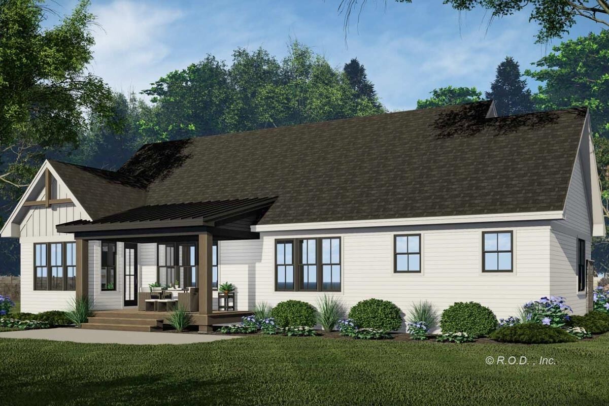 2030 Square Foot New American Farmhouse Plan with 4 Bedrooms - 14777RK ...