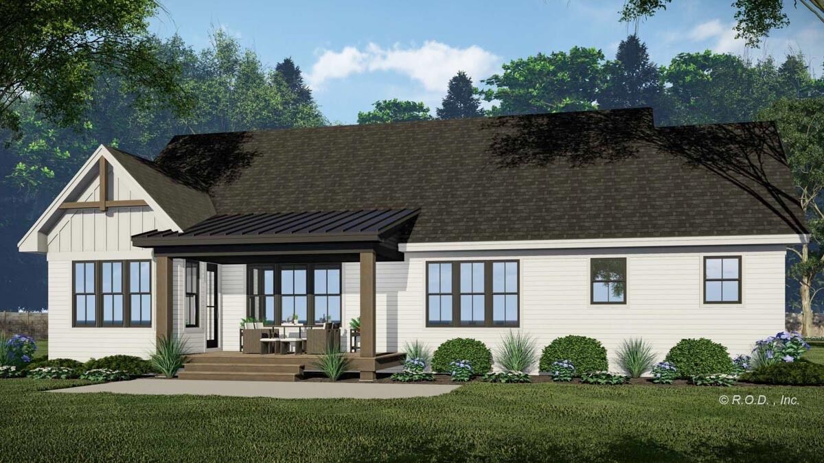 2030 Square Foot New American Farmhouse Plan with 4 Bedrooms - 14777RK ...