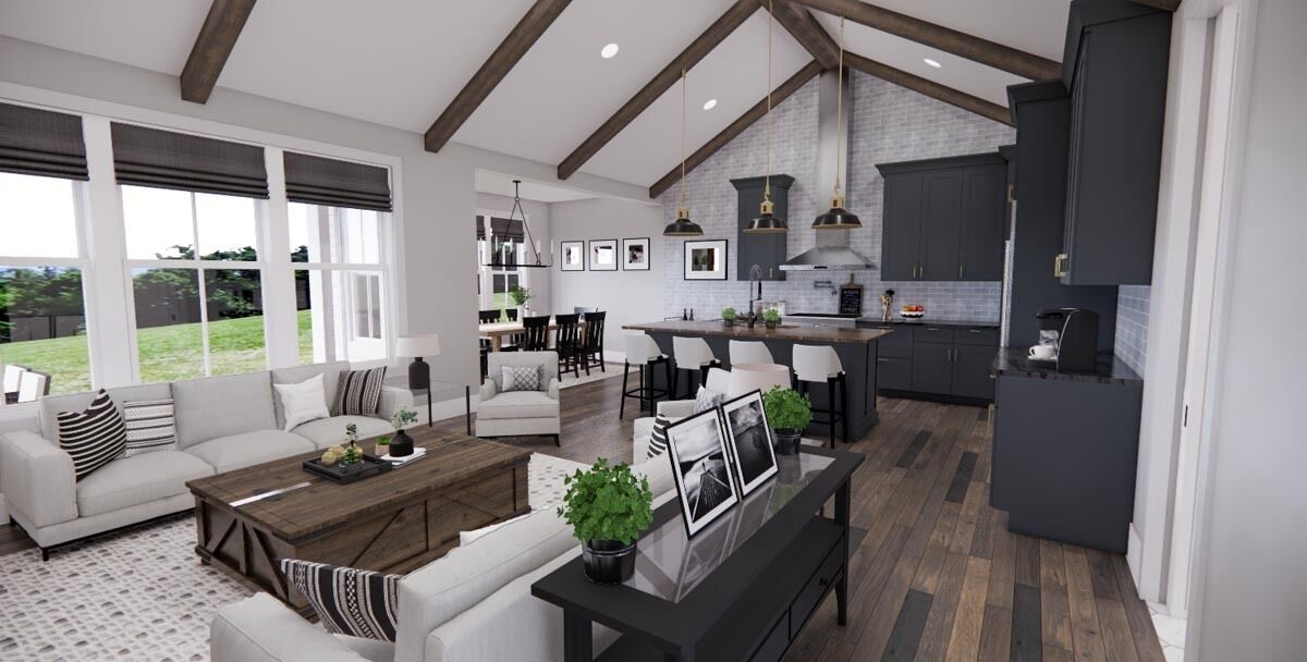 2030 Square Foot New American Farmhouse Plan with 4 Bedrooms - 14777RK ...