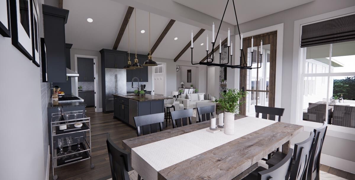 2030 Square Foot New American Farmhouse Plan with 4 Bedrooms - 14777RK ...