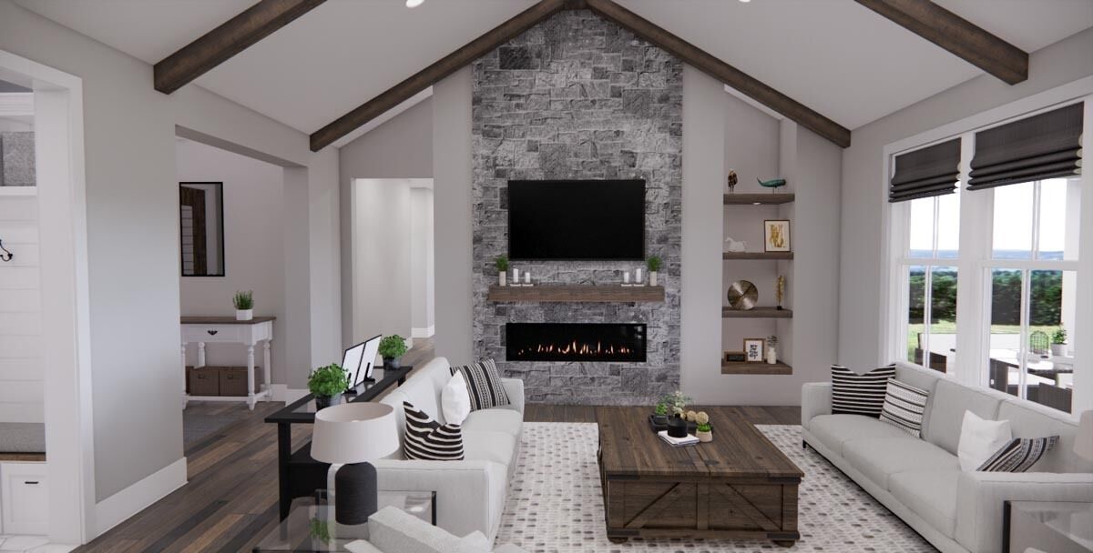 2030 Square Foot New American Farmhouse Plan with 4 Bedrooms - 14777RK ...